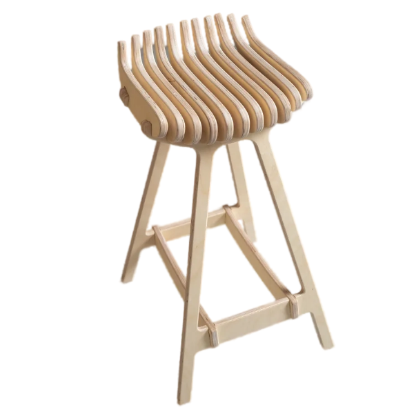Барный стул playwoods для кухни и для дома из дерева шлифованный