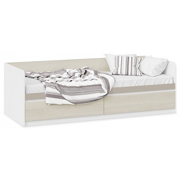 Кровать Сканди белый/глиняный серый/дуб гарден TRI_239114