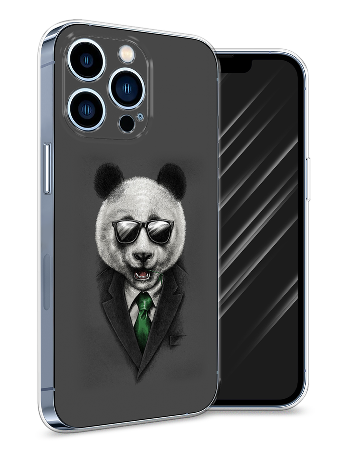 Чехол Awog на Apple iPhone 13 Pro / Айфон 13 Pro "Деловая панда"