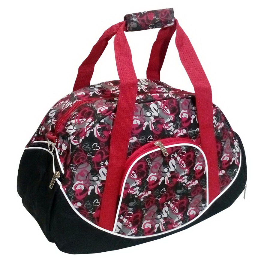 Дорожная сумка женская Polar 5988 красная 50х33х21 см