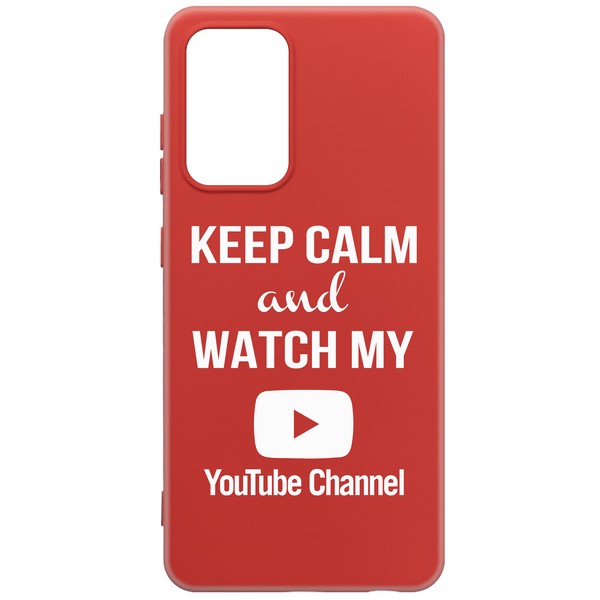 Чехол-накладка Krutoff Silicone Case YouTube для Samsung Galaxy A72 (A725) красный