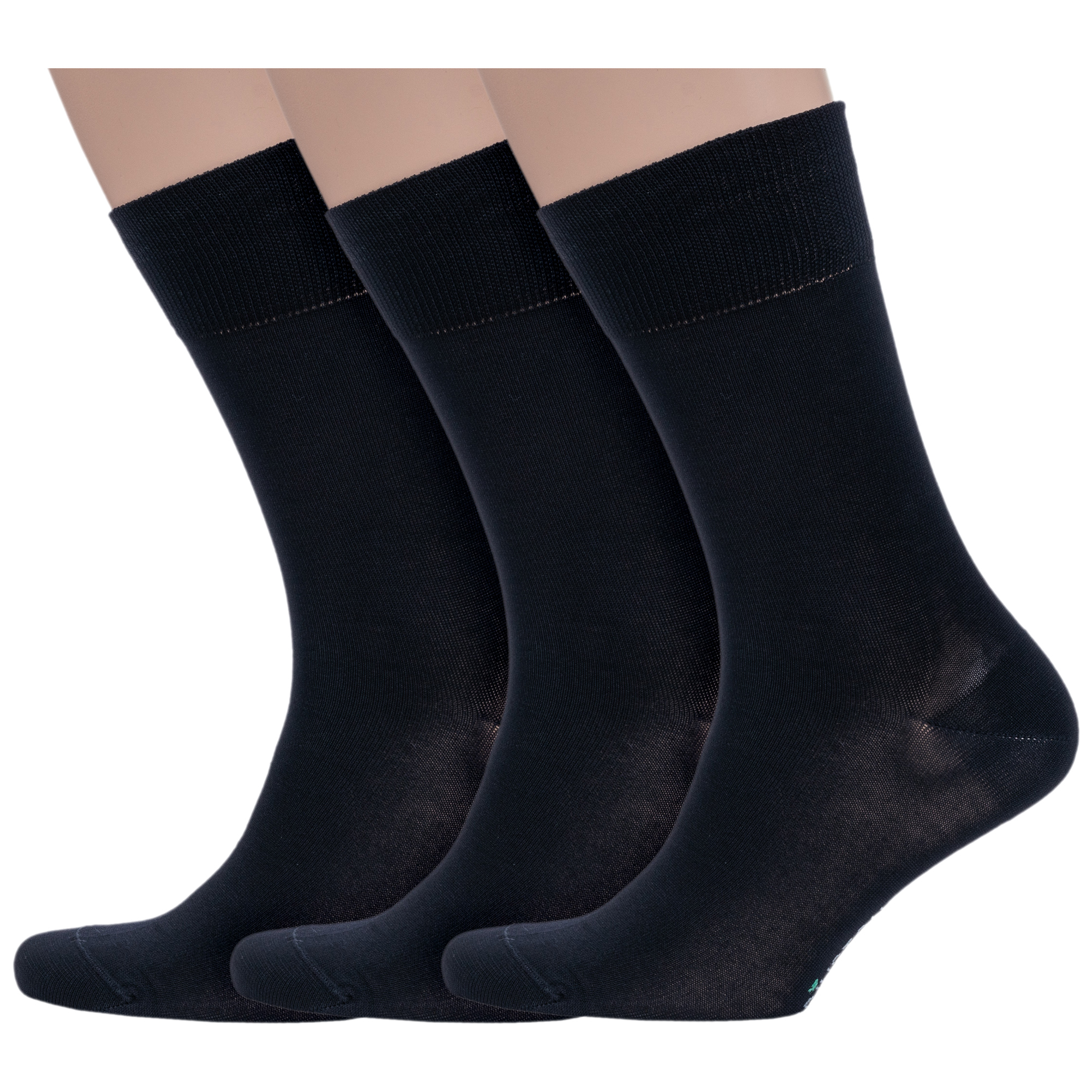 Комплект носков мужских Grinston socks 3-15D3 черных 31