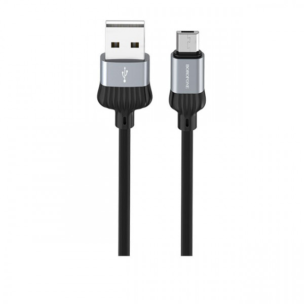 Кабель Borofone BX28 microUSB 1м Black/Grey