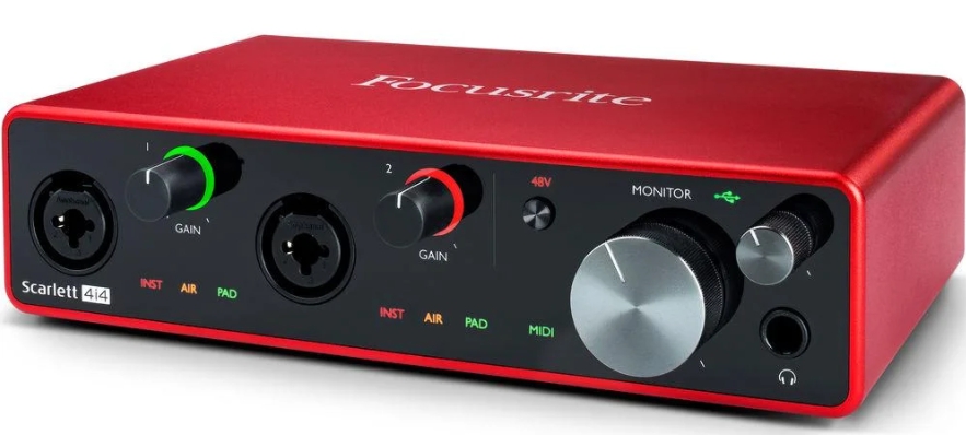 Аудиоинтерфейс Focusrite Scarlett 4i4 3rd Gen Red