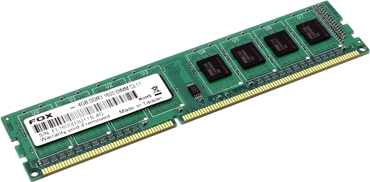 Оперативная память Foxline 4Gb DDR-III 1600MHz (FL1600D3U11S-4G)