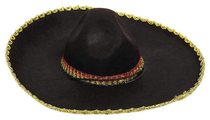 Карнавальная шляпа Сомбреро цвет чёрный Sima-Land