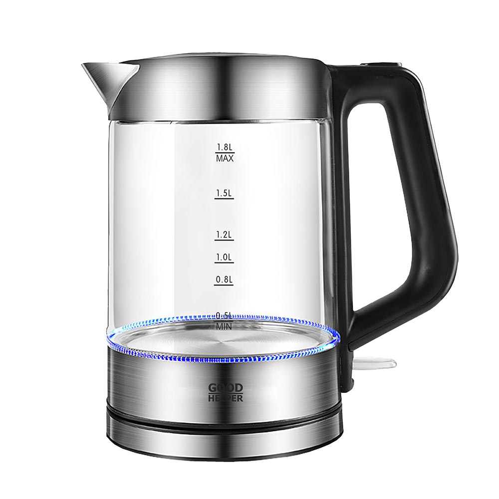 Чайник электрический Goodhelper KG-18B15 1.8 л Black, Silver, Transparent