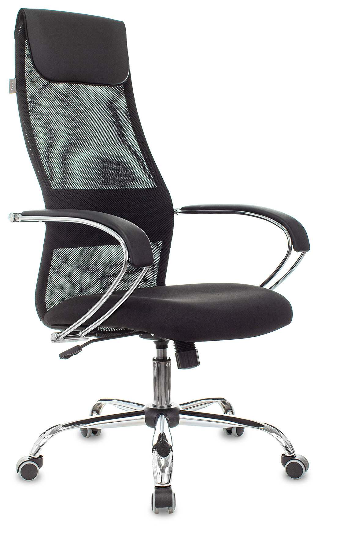Кресло руководителя Бюрократ CH-607SL/BLACK , черный, сетка/ткань, крестовина металл