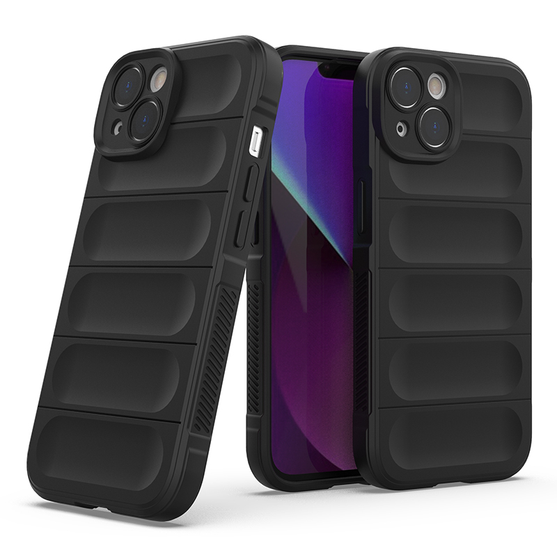 Противоударный чехол Black Panther Flexible Case для iPhone 14 Max, черный