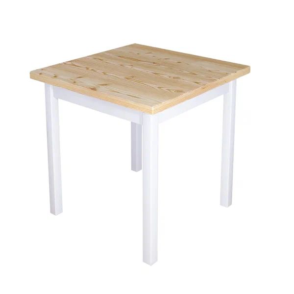 Стол кухонный Solarius Классика квадратный 70х70х75, лакированный с белыми ножками