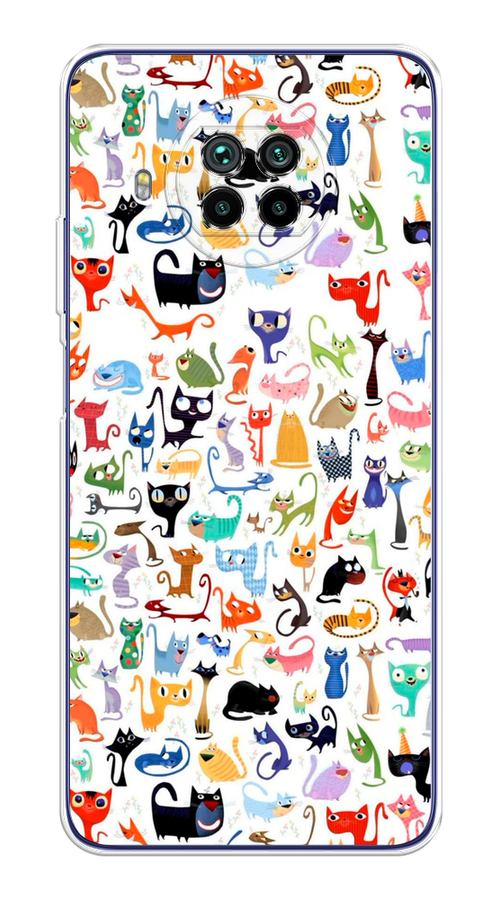 Чехол на Xiaomi Mi 10T Lite "Цветные коты"