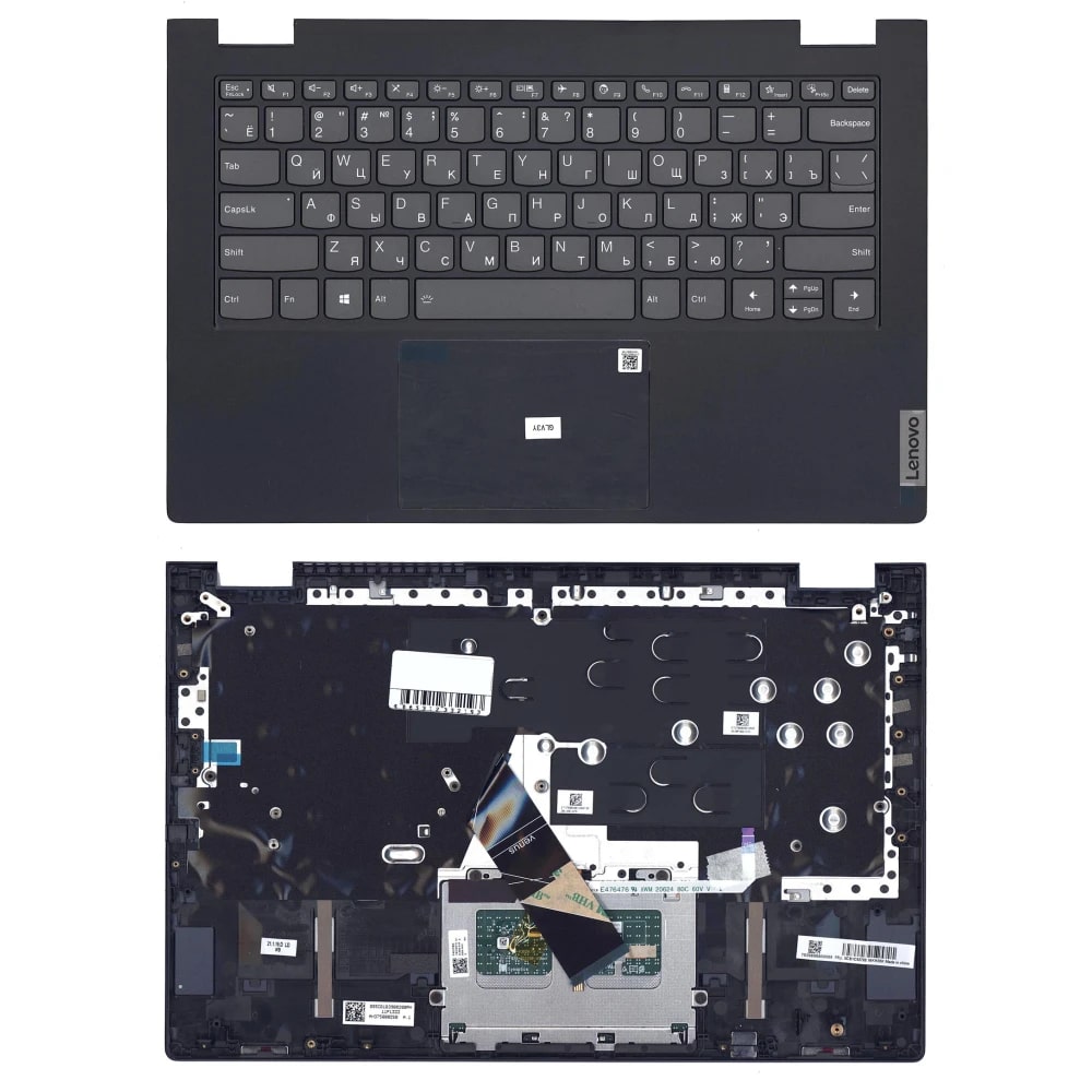 Клавиатура для ноутбука Lenovo Yoga 7-14ITL5 топкейс черный