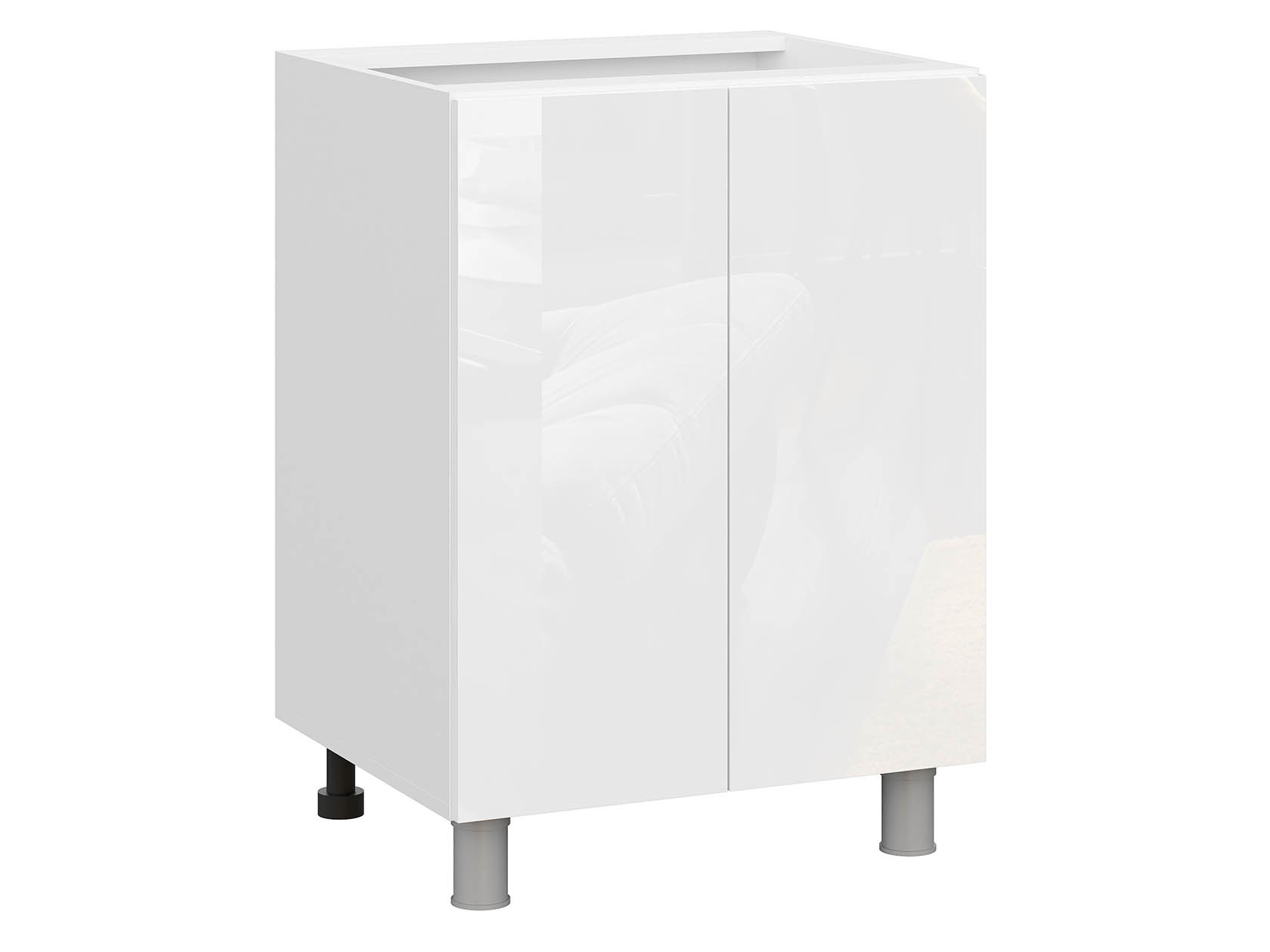 Стол СВ-Мебель Модерн Белый / Белый глянец (Бруно) 600 мм
