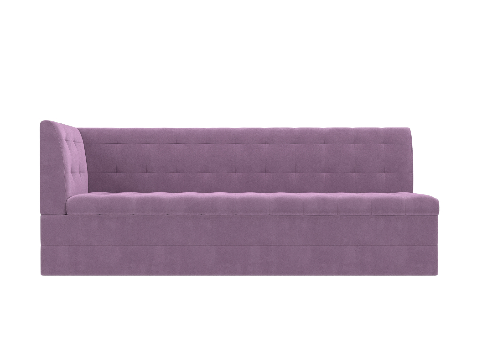 Кухонный угловой диван 4Home Бриз, 181x62x85см, дельфин, сиреневый, микровельвет