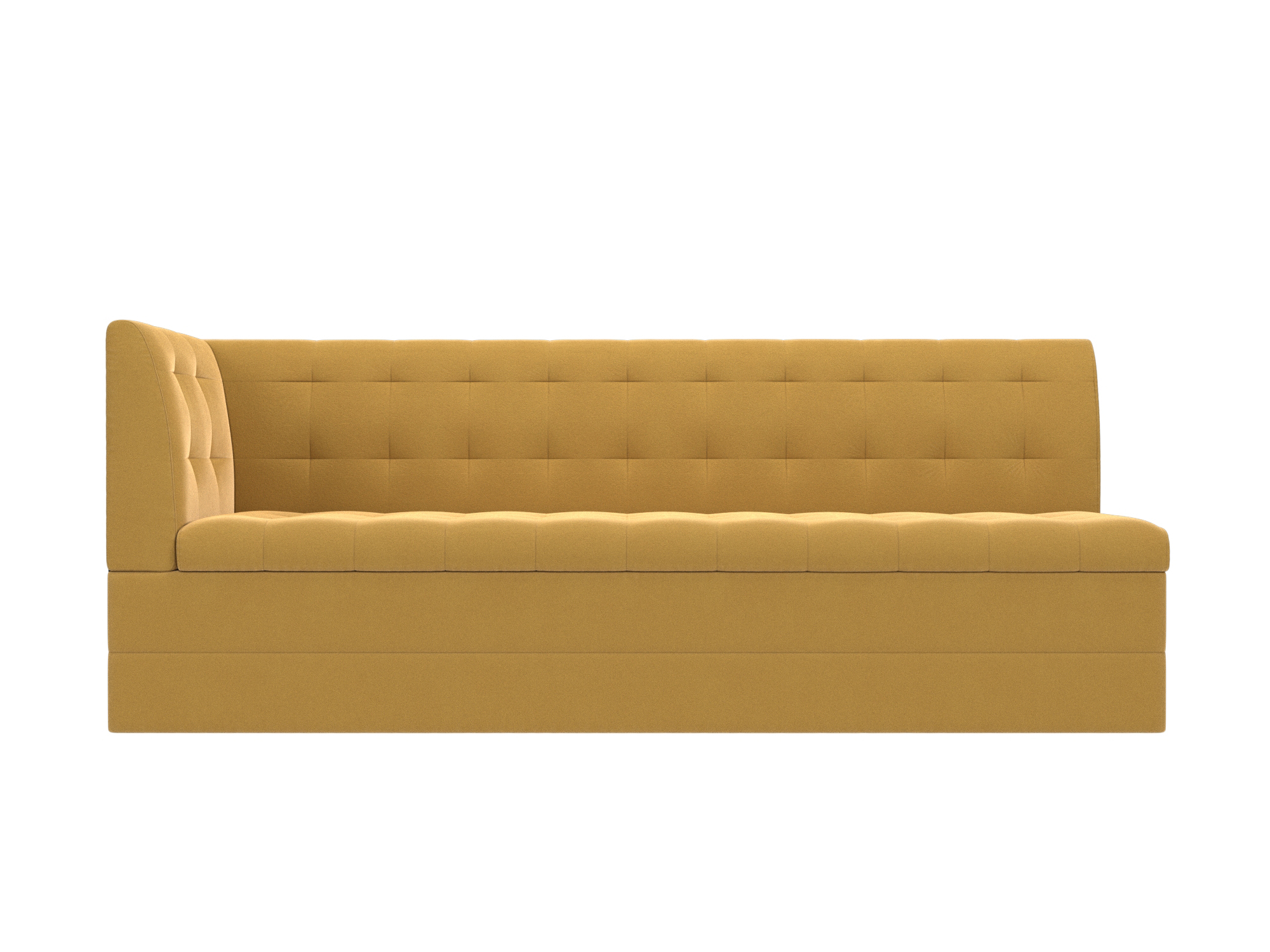 Кухонный угловой диван 4Home Бриз, 181x62x85см, дельфин, желтый, микровельвет