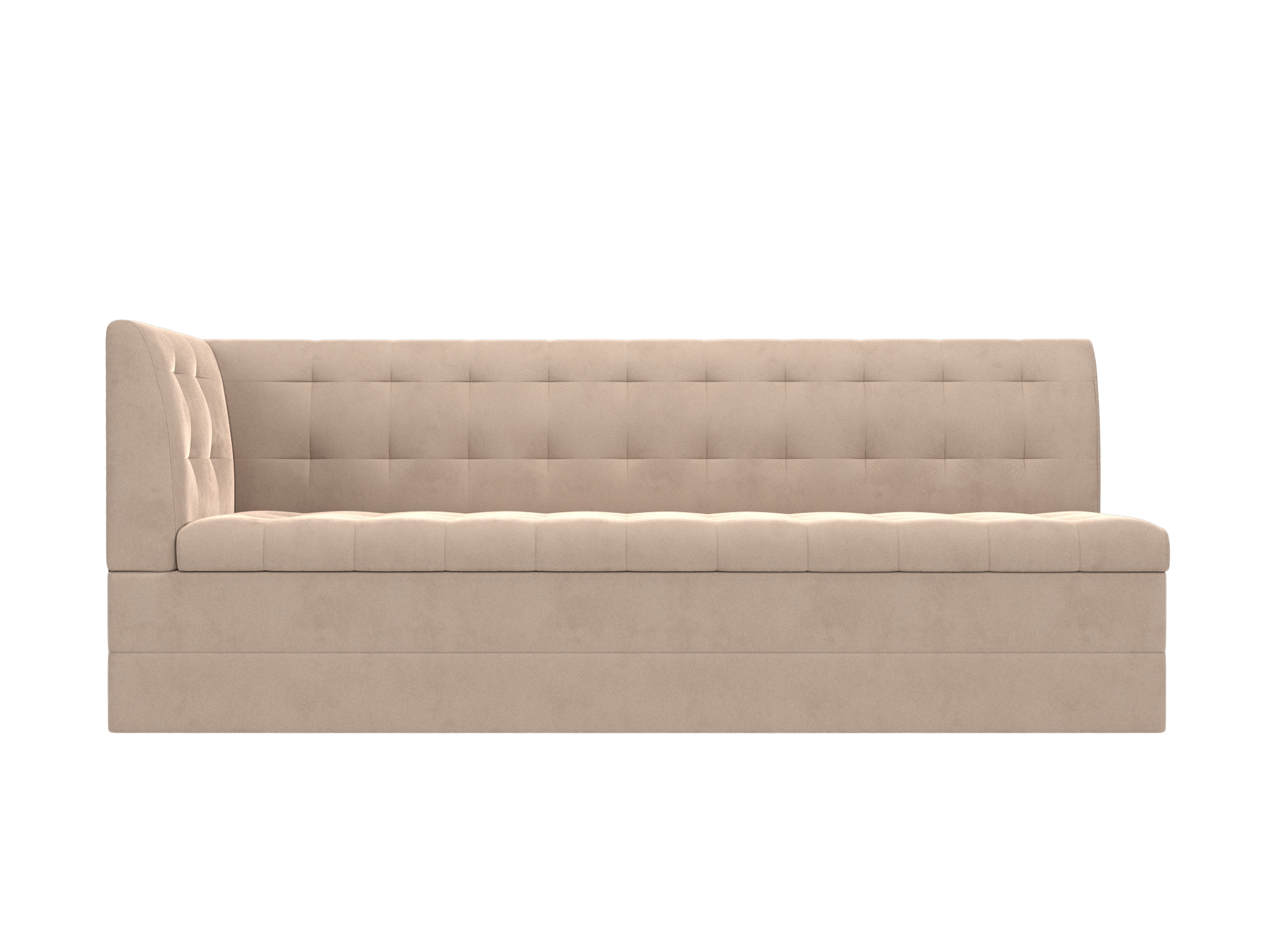 Кухонный угловой диван 4Home Бриз, 181x62x85см, дельфин, бежевый, велюр