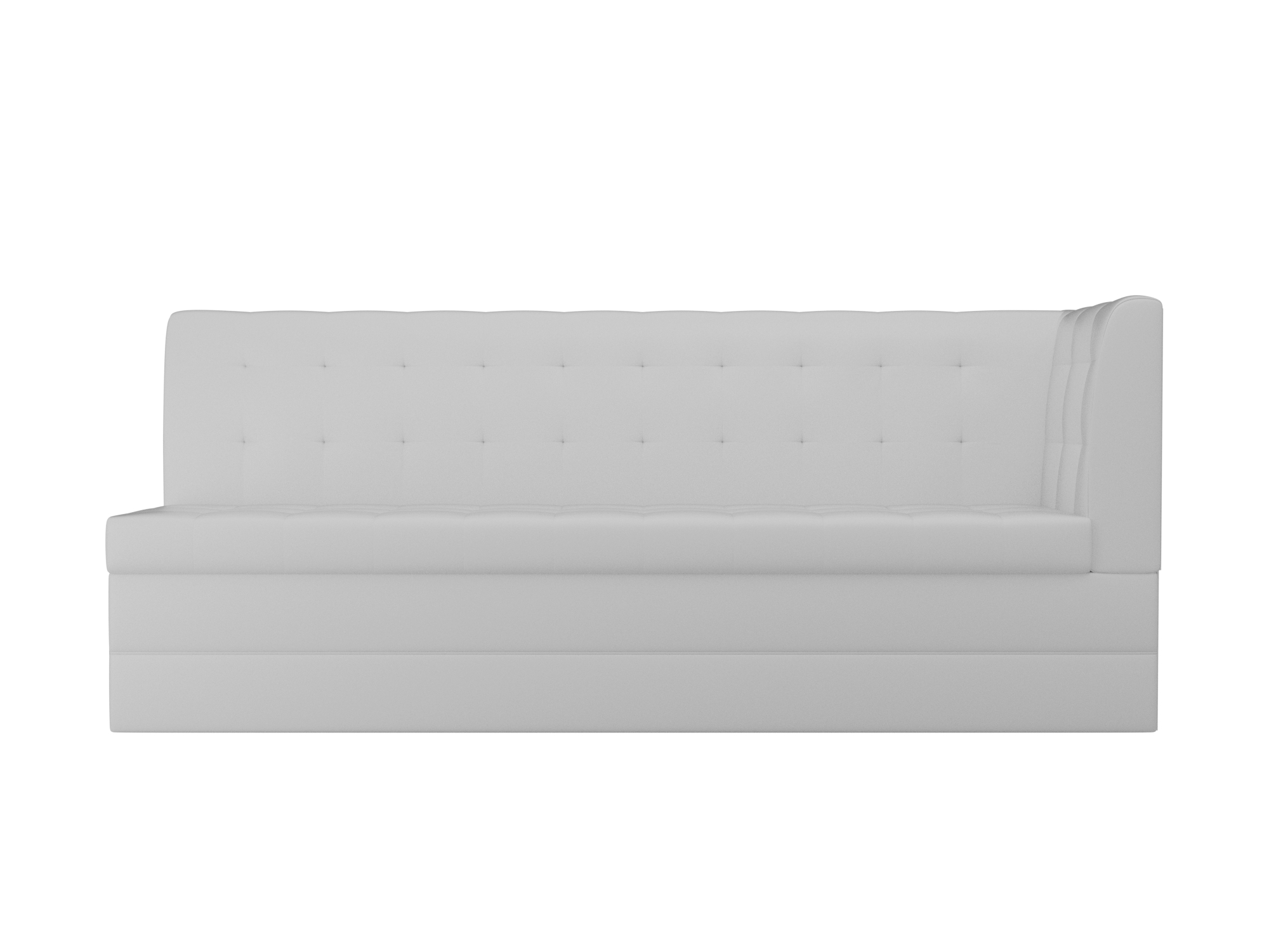 Кухонный угловой диван 4Home Бриз, 181x62x85см, дельфин, белый, экокожа