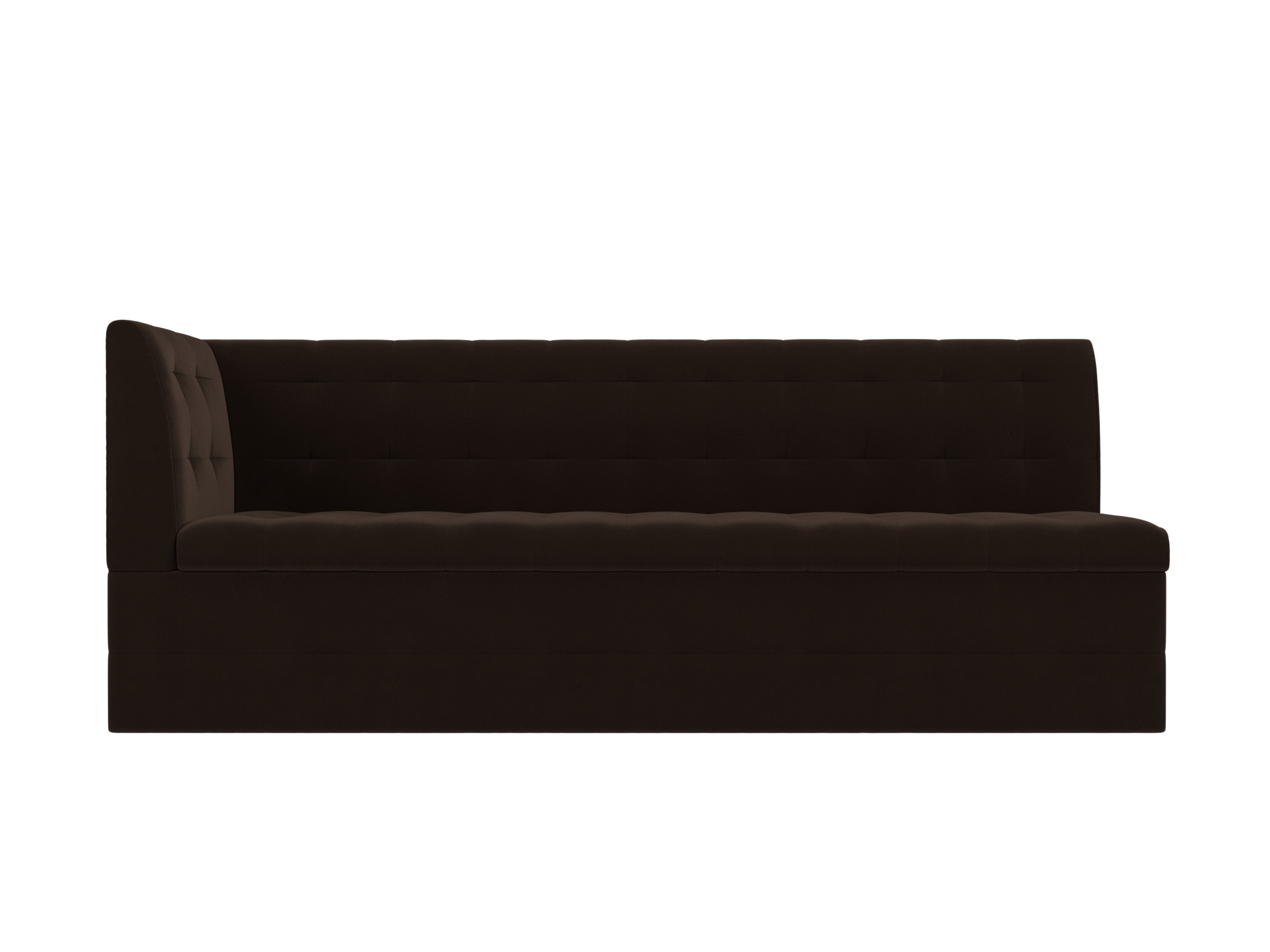 Кухонный угловой диван 4Home Бриз, 181x62x85см, дельфин, коричневый, микровельвет