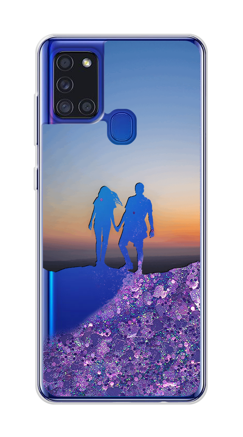 Чехол Awog на Samsung Galaxy A21s / Самсунг A21s "Пара на краю света"