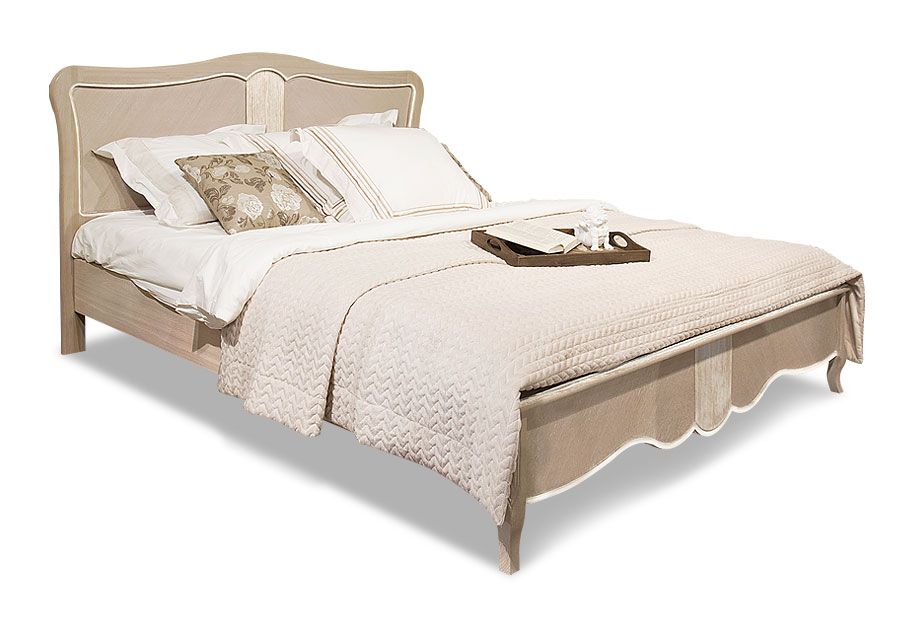 Кровать Белфан Katrin 160 с низким изножьем, жемчужный дуб