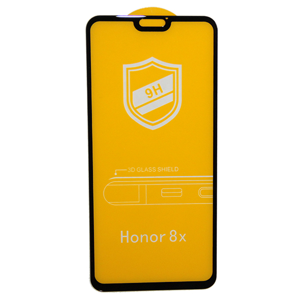 Защитное стекло для Huawei Honor 8X (JSN-L21),8X Premium (2,5D) <черный> в блистере