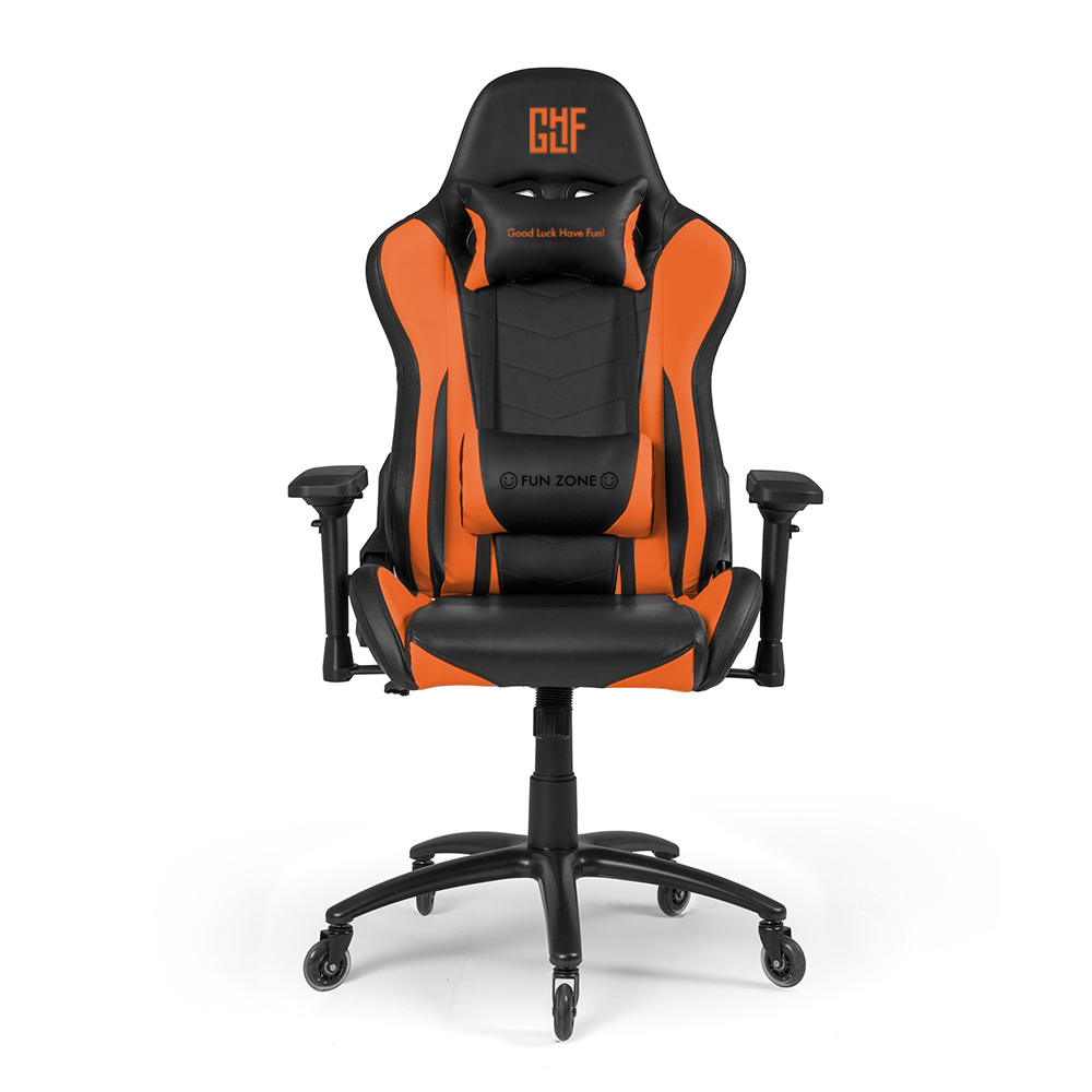 Игровое кресло GLHF glhf_chair24 черно-оранжевое, экокожа, x - x - см