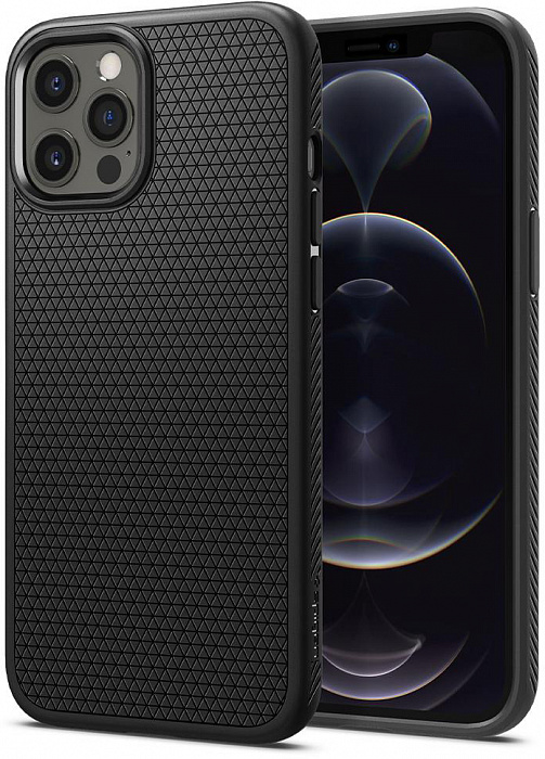 Чехол Spigen Liquid Air (ACS01701) для iPhone 12/ iPhone 12 Pro (Matte Black)
