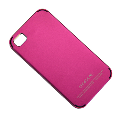 Чехол для Apple iPhone 4, iPhone 4s CROSS LINE №4 алюминиевый <розовый>