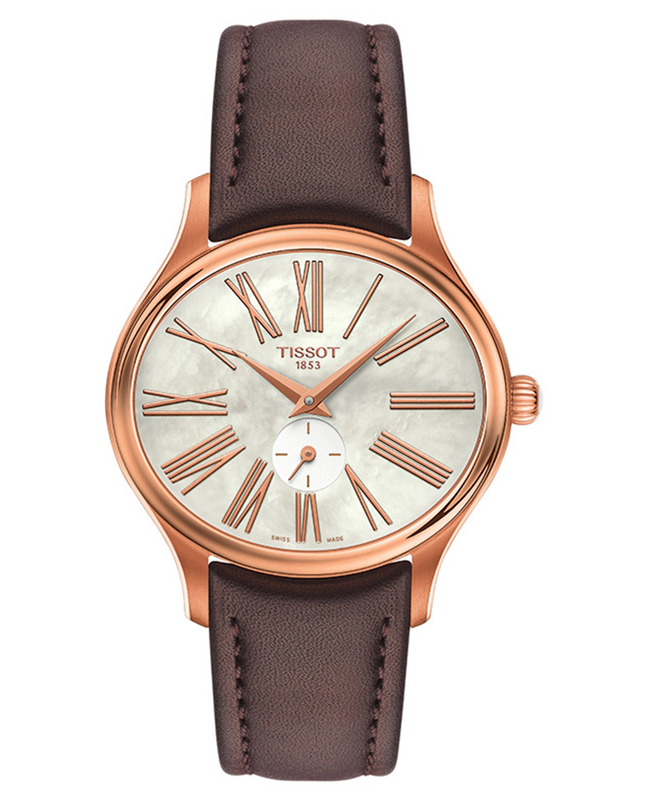Наручные часы женские Tissot T1033103611300 коричневые