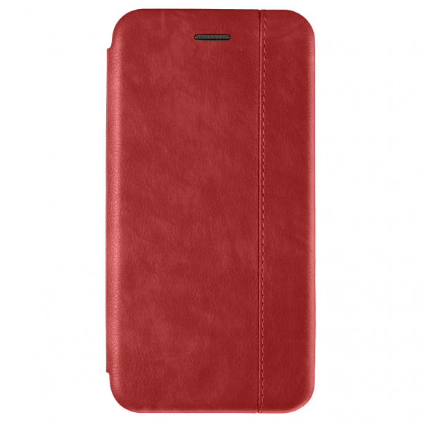 Кожаный чехол-книжка Open Color 2 для iPhone 12 Pro Max (Красный)