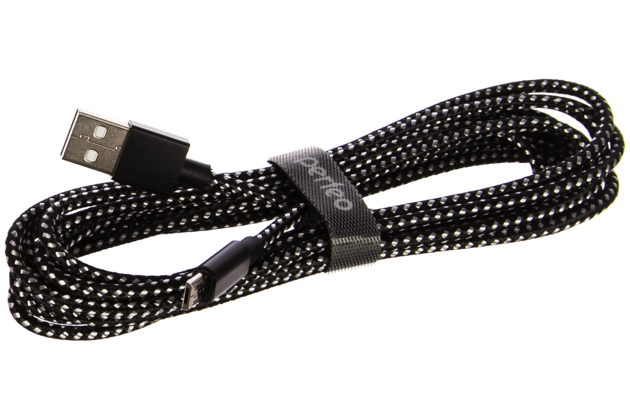 Кабель Perfeo USB2.0 A вилка - Micro USB вилка, черно-белый, длина 3 м. (U4802)