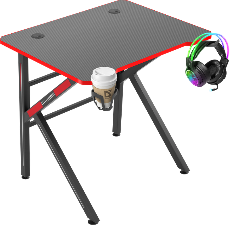 Игровой стол DEFENDER Assassin, подвес кружки+гарн., черн. RGB