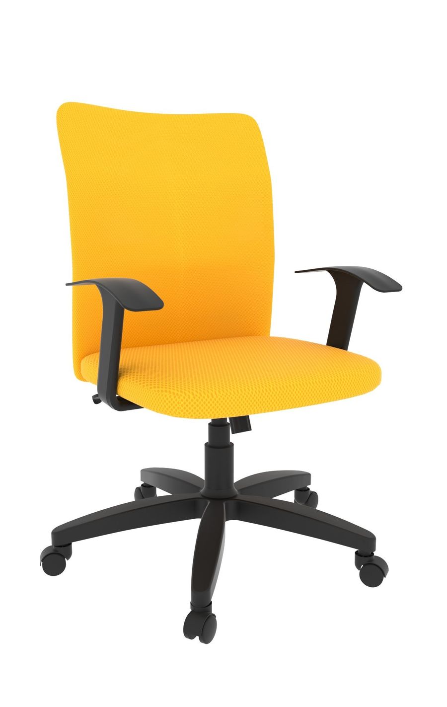 Офисное кресло Leo B black/Ткань сетка жёлтая