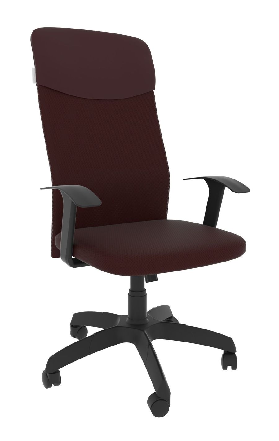 Офисное кресло Leo A black/Ткань сетка бордовая