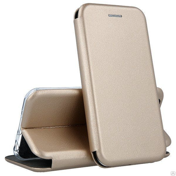 Кожаный чехол-книжка Open Color с функцией подставки для Samsung Galaxy M51 (Золотой)