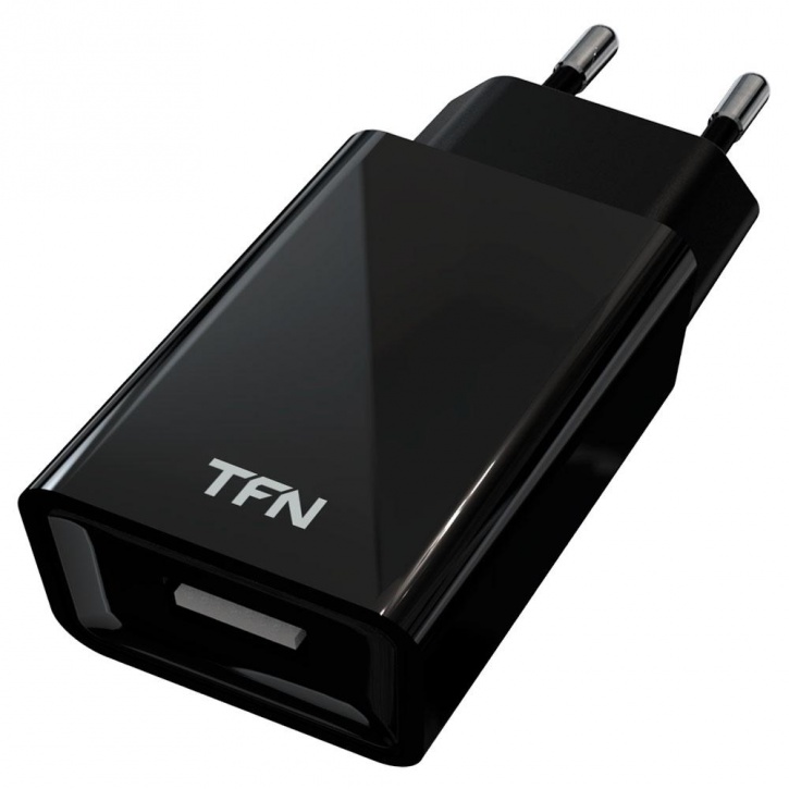 Сетевое зарядное устройство TFN 1 USB, 1 A, (TFN-WC1U1ABK) black