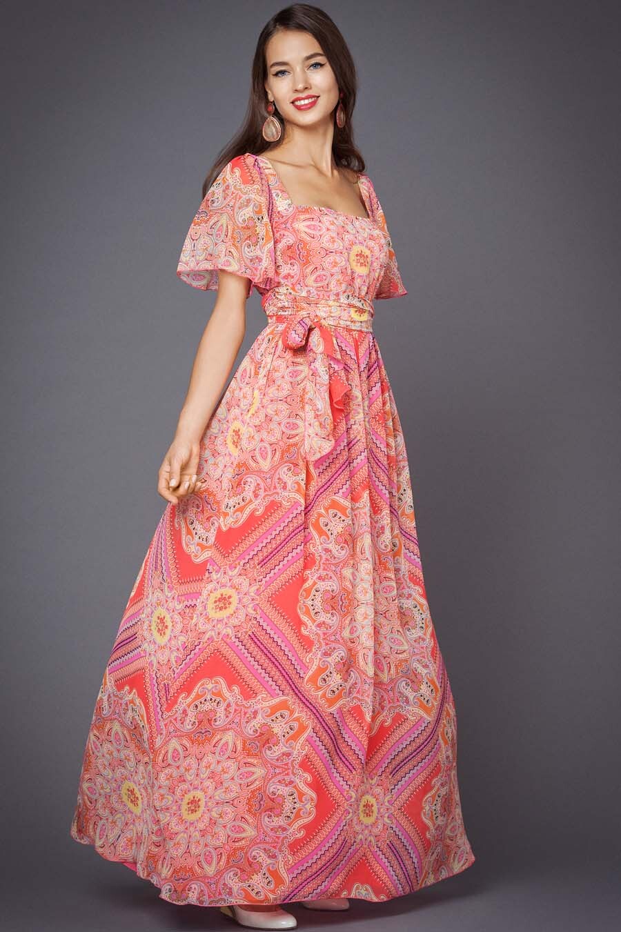 Платье женское Арт-Деко P-714 розовое 42 RU