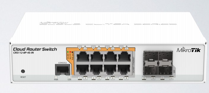 Коммутатор MIKROTIK CRS112-8P-4S-IN