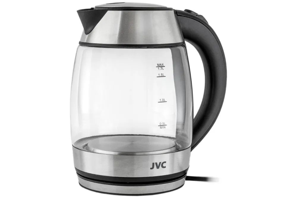 Чайник электрический JVC JK-KE1707 1.7 л серебристый, черный