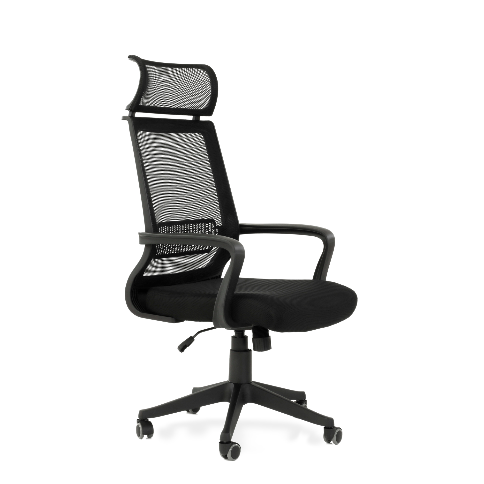 Кресло Barneo K-519 черная ткань, черная сетка