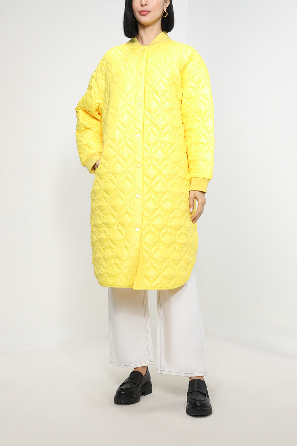 Пальто женское Belucci BL23016162-006 желтое 44 RU