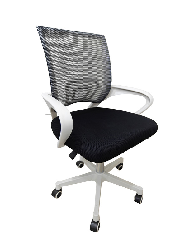 Кресло офисное, белый, темно-серый