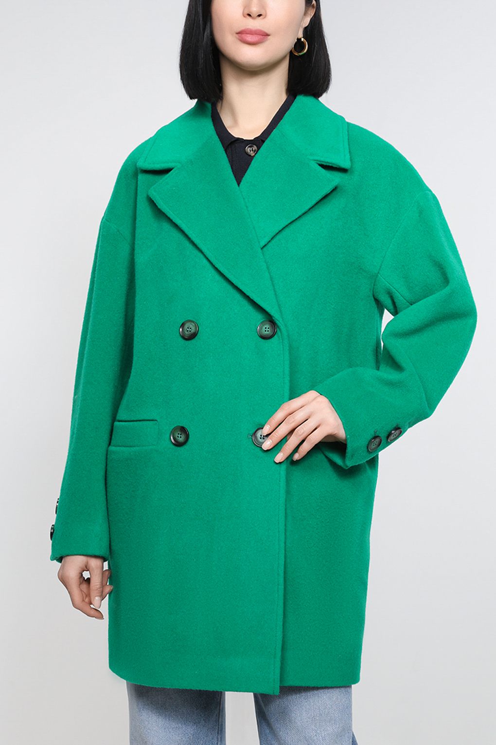 Пальто женское Belucci BL23016159-004 зеленое L