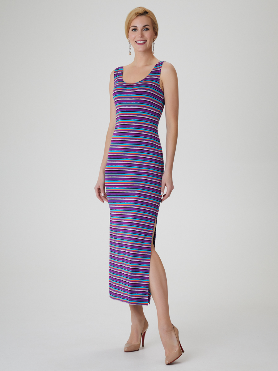 Платье женское Арт-Деко P-849 разноцветное 50 RU