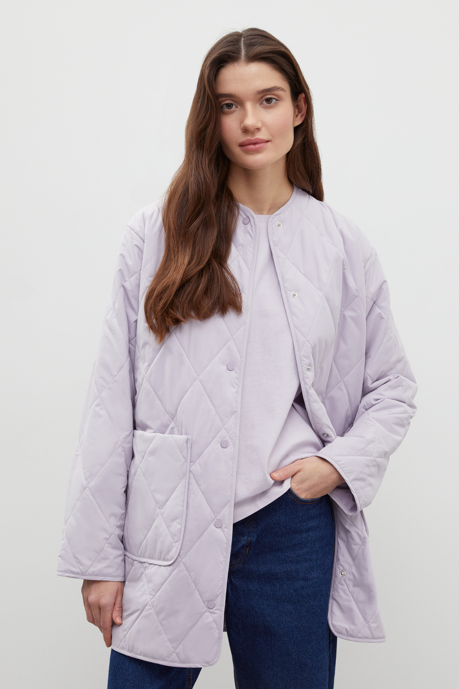 Куртка женская Finn Flare BAS-10089 фиолетовая 2XL