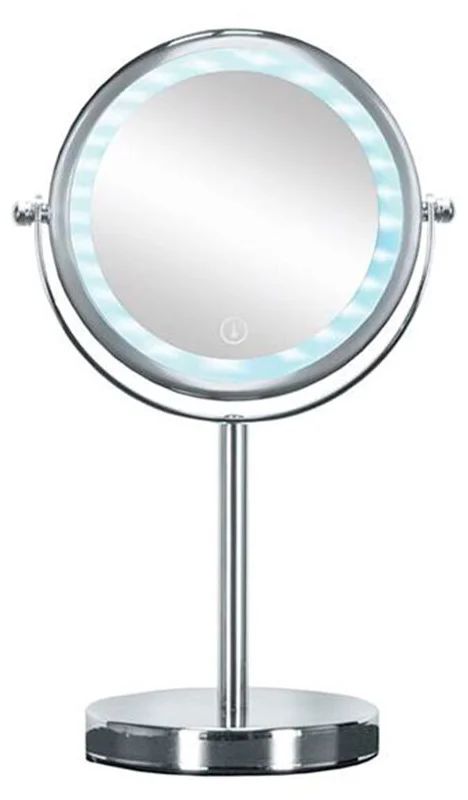 Косметическое зеркало Bright LED-Mirror серебряный, 17,5х12х29,5 см