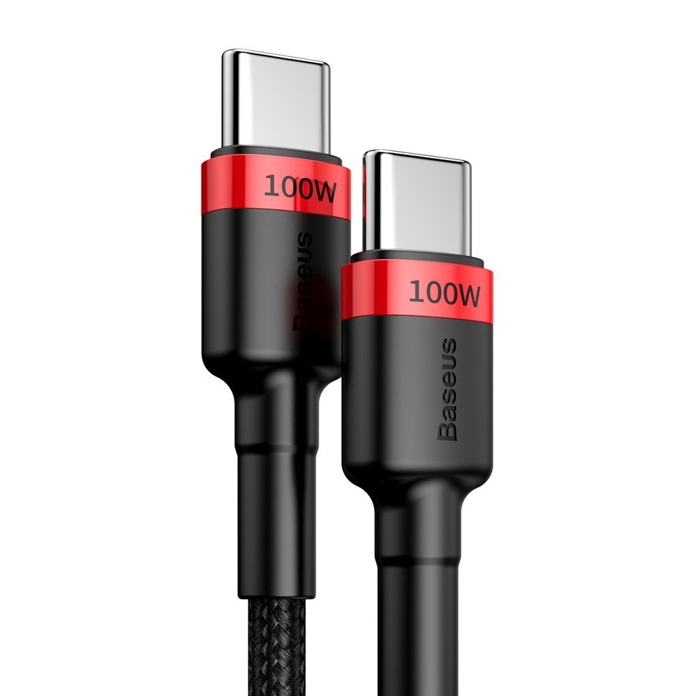 Кабель usb type-c - usb type-c Baseus CATKLF-AL91 2 м красный, черный