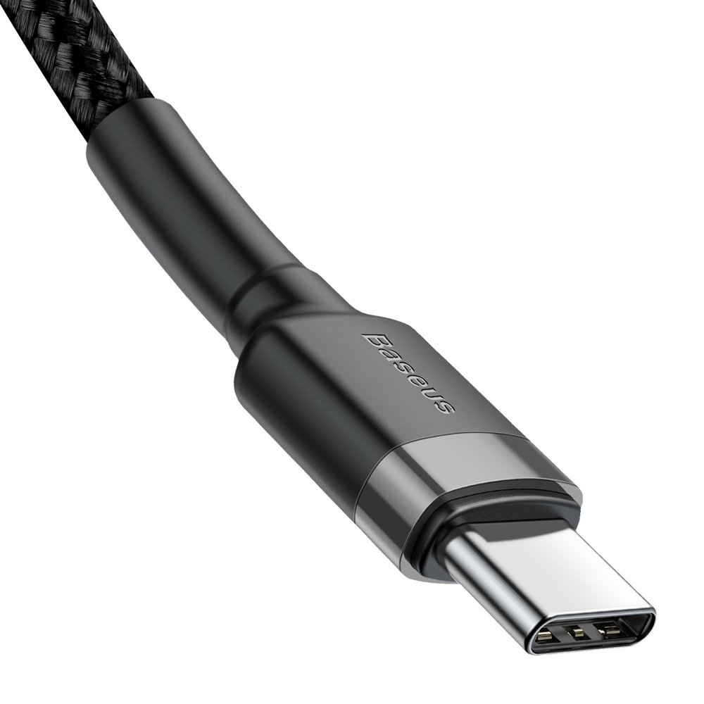 Кабель usb type-c - usb type-c Baseus CATKLF-HG1 2 м серый, черный