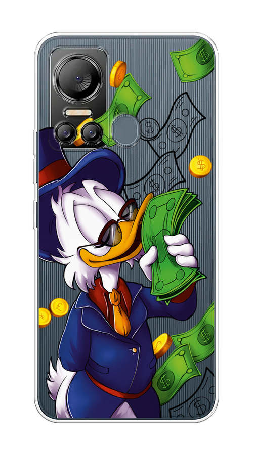 Чехол на Itel Vision 5  "Scrooge McDuck with Money"