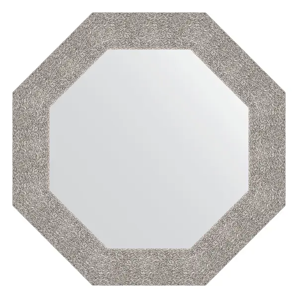 Зеркал Evoform в багетной раме чеканка серебряная 66,6 х 66,6 см